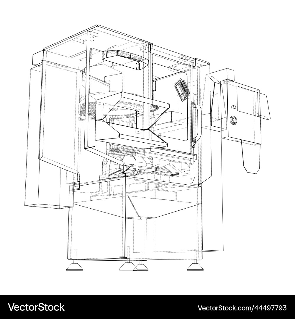 Metalworking cnc milling machine Royalty Free Vector Image