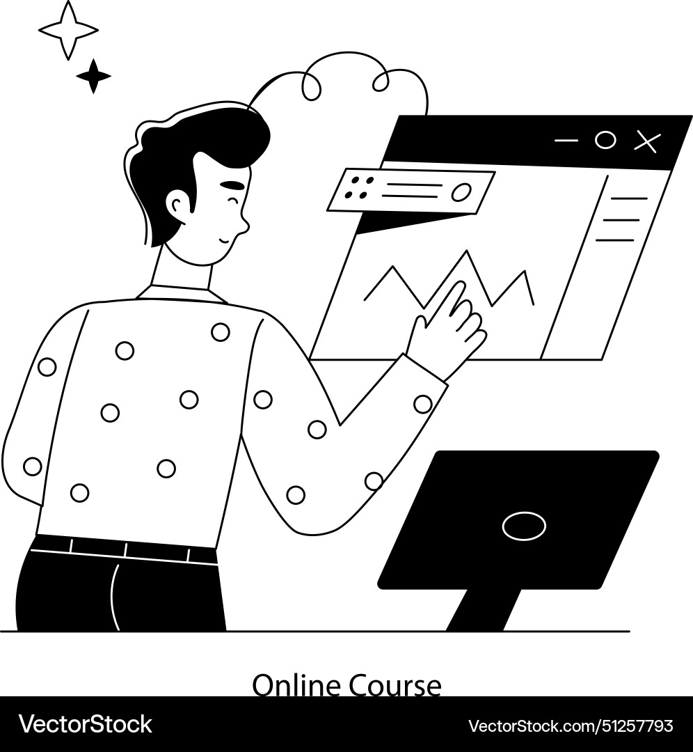 Online course Royalty Free Vector Image - VectorStock