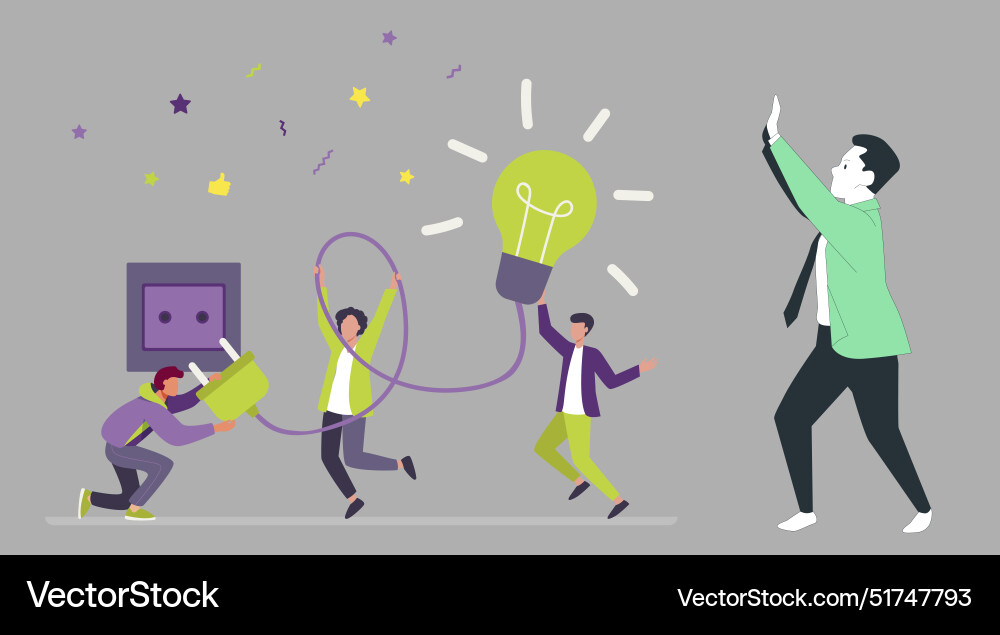 People programming cartoon Royalty Free Vector Image