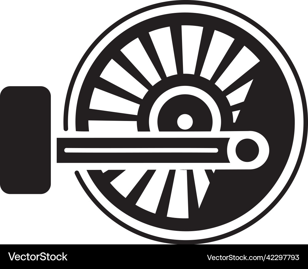 Steam locomotive train wheel Royalty Free Vector Image