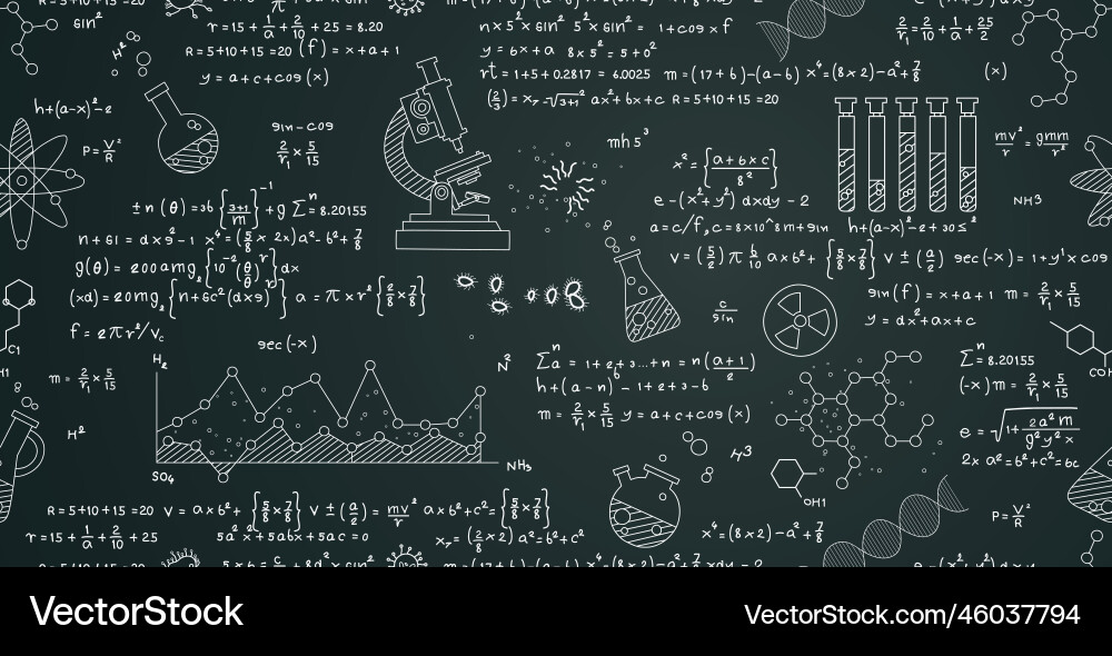 Chemical science formulas Royalty Free Vector Image