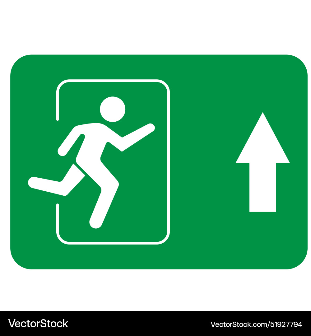 Emergency exit sign set icon Royalty Free Vector Image
