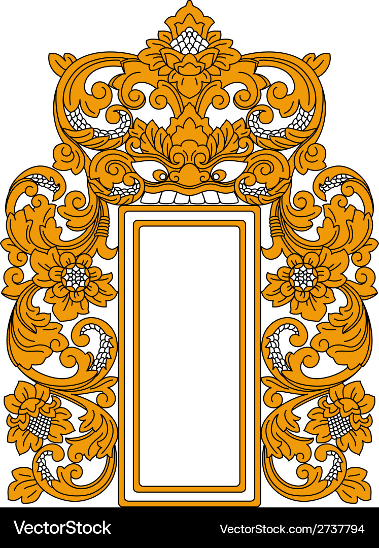 Ethnic indonesian frame Royalty Free Vector Image