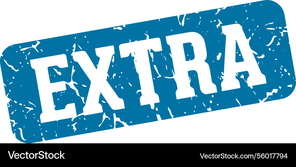 Extra rectangular sign extra stamp Royalty Free Vector Image