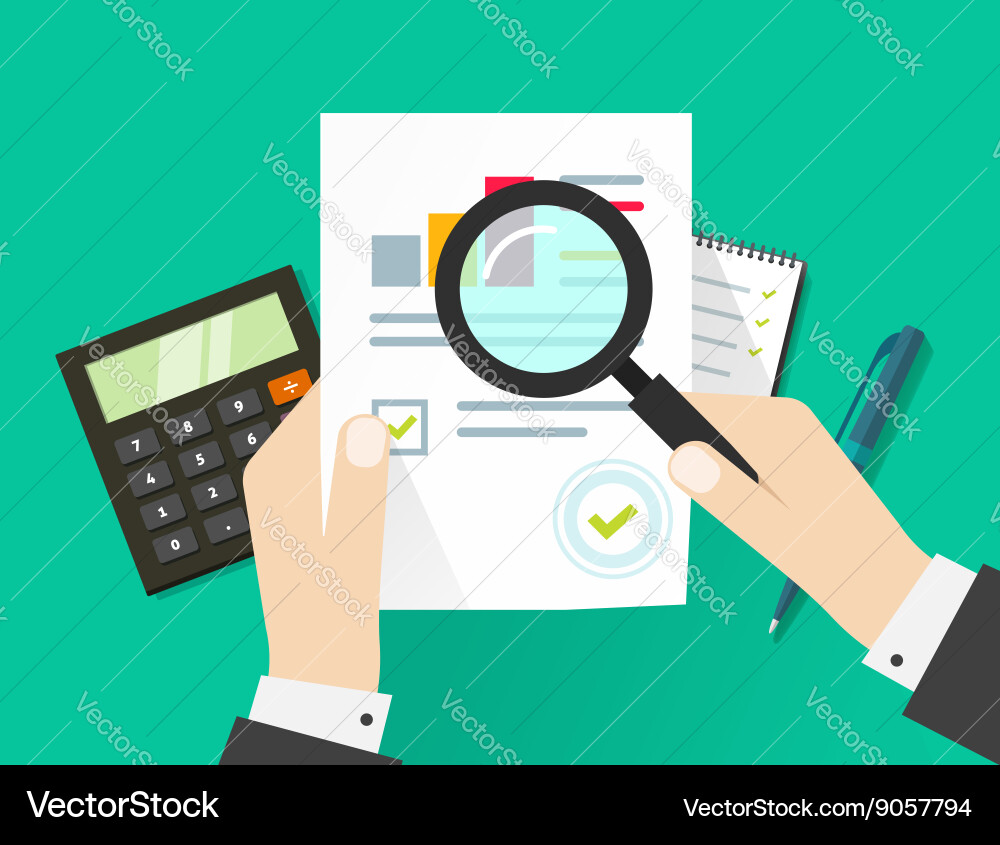 Financial Audit Analysis Royalty Free Vector Image