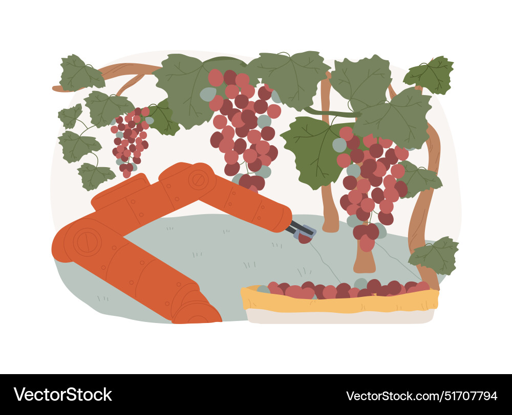 Harvesting and picking robots isolated cartoon Vector Image