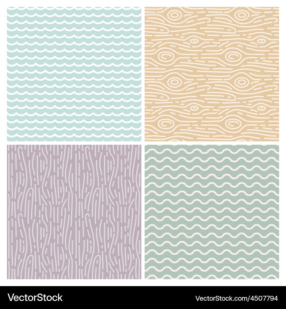 Linear seamless patterns Royalty Free Vector Image