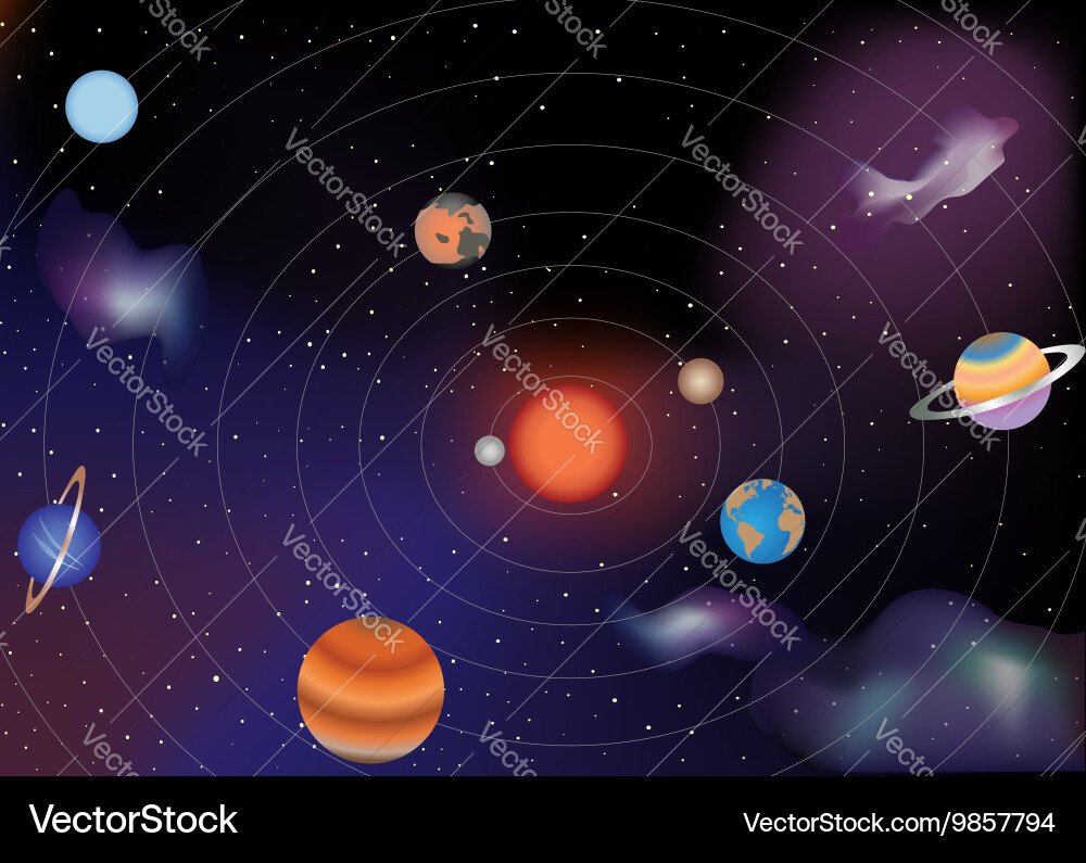 Solar system Royalty Free Vector Image - VectorStock