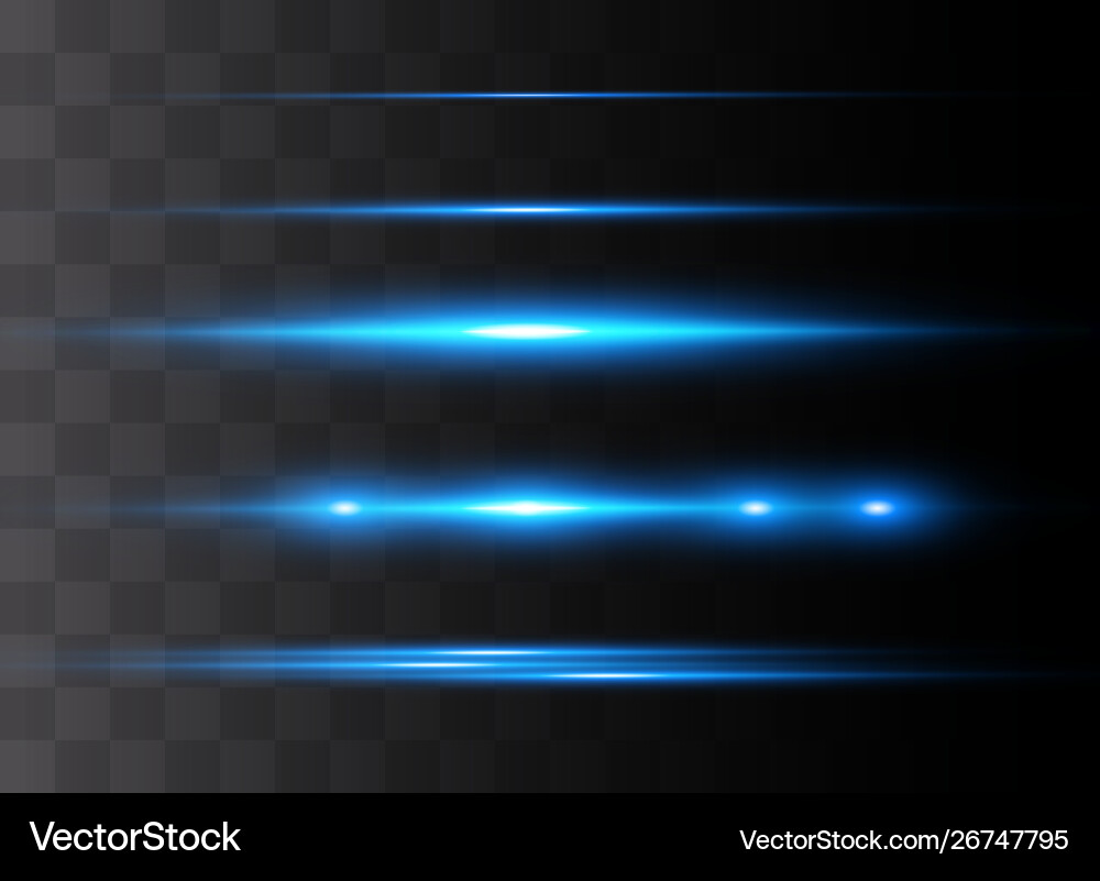Blue horizontal glare Royalty Free Vector Image