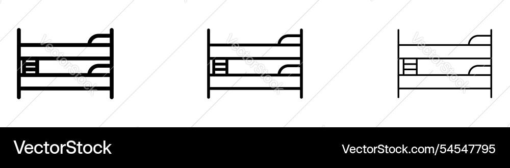 Bunk bed icon Royalty Free Vector Image - VectorStock