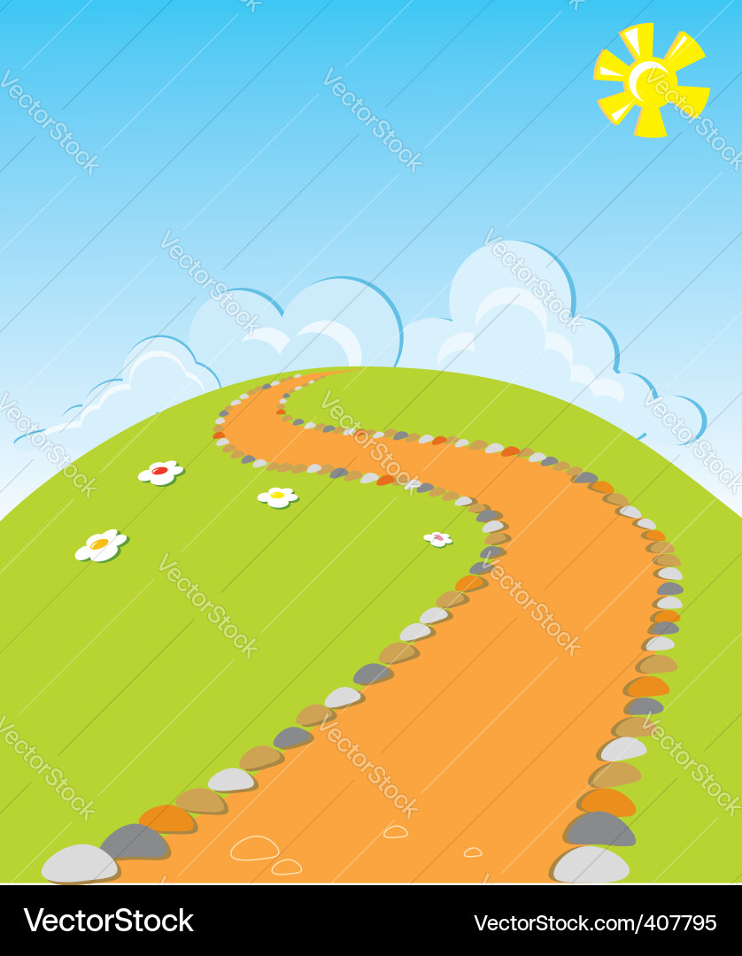 Cartoon Road Scene Royalty Free Vector Image - VectorStock