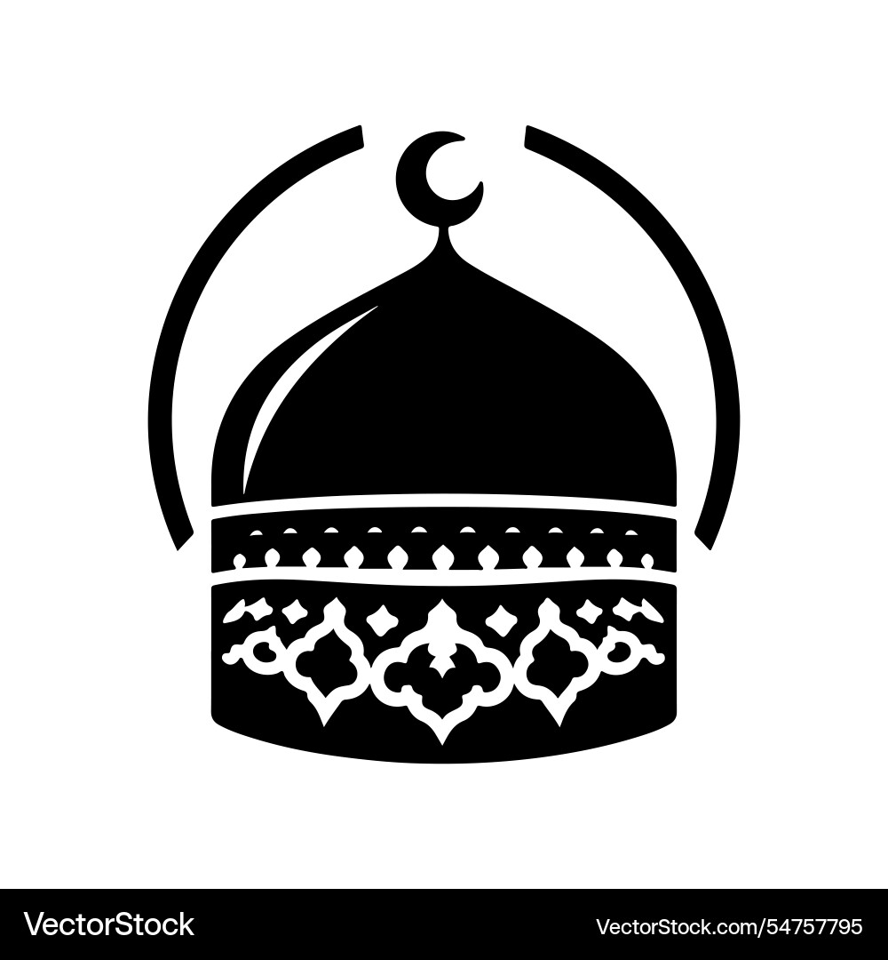 Muslim hat silhouette - perfect for design Vector Image