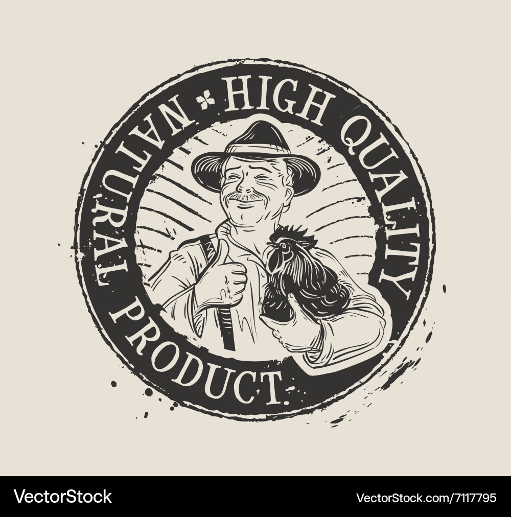 Poultry farm logo design template chicken Vector Image