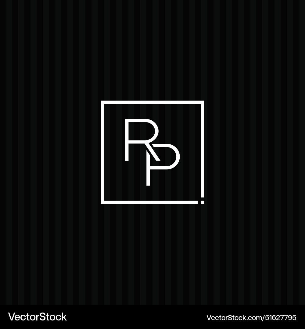 Rp minimal logo - simple business Royalty Free Vector Image