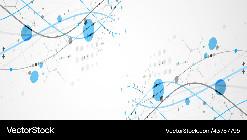 Science template background with lines Royalty Free Vector