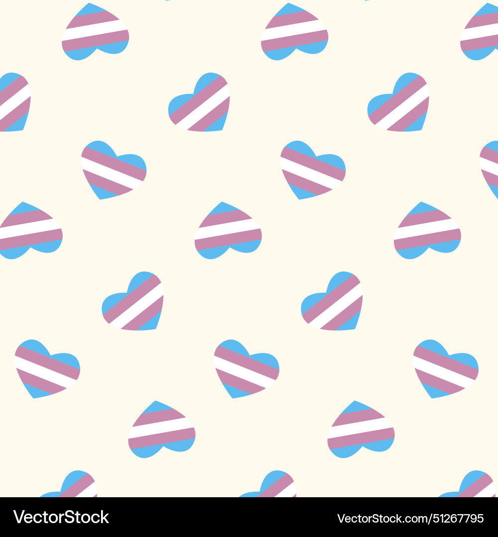 Seamless pattern transgender flag heart pride Vector Image