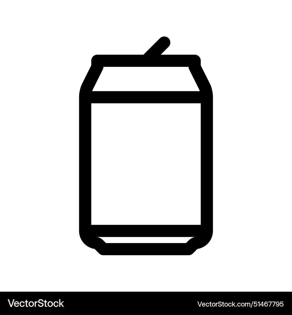 Soda can line icon graphics Royalty Free Vector Image