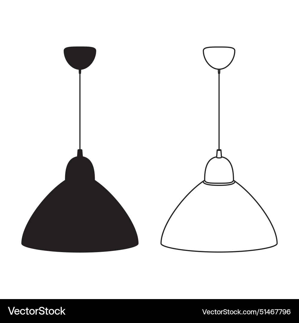 A set of icons is ceiling lamp Royalty Free Vector Image