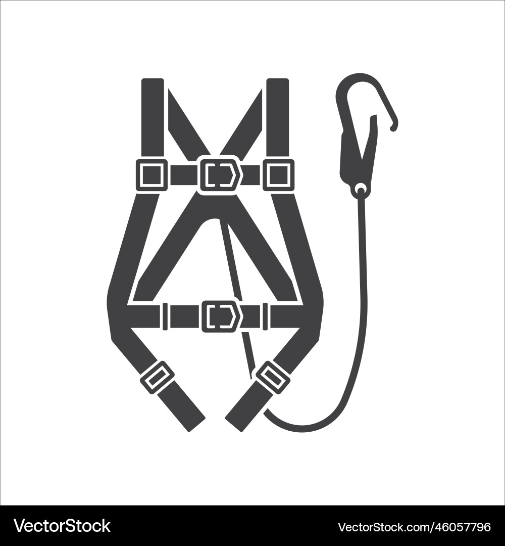 Full body harness icon Royalty Free Vector Image