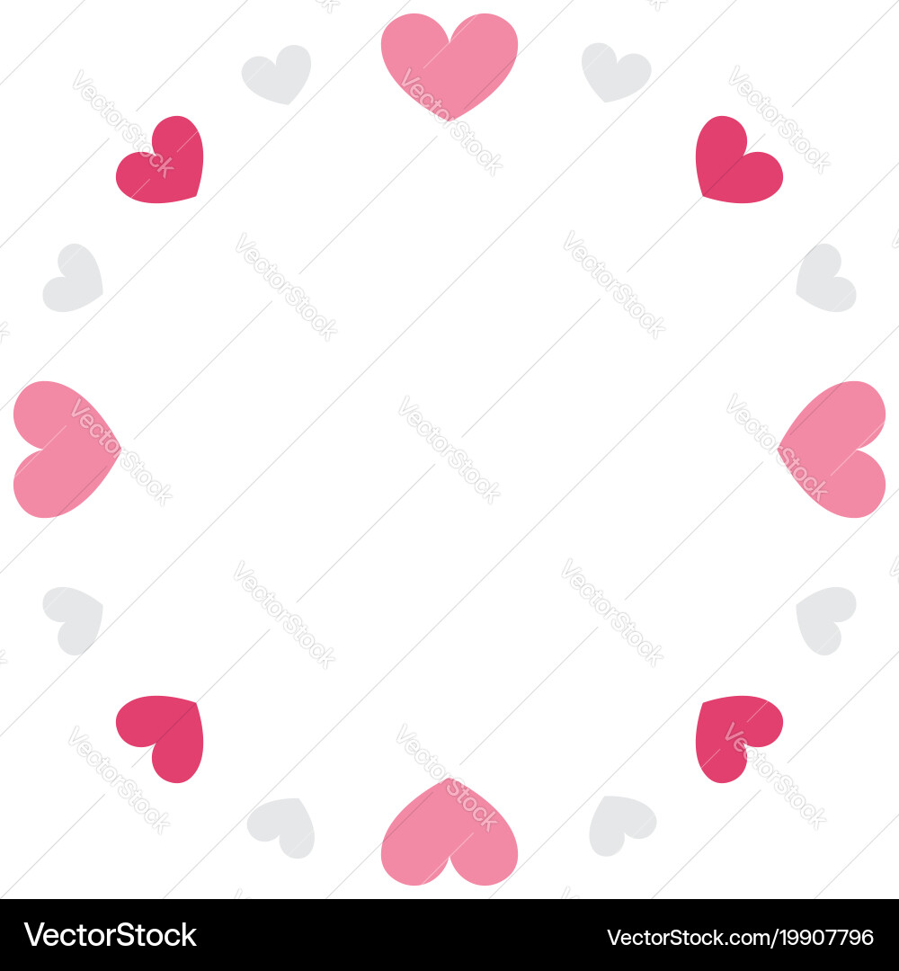 Heart circle background Royalty Free Vector Image