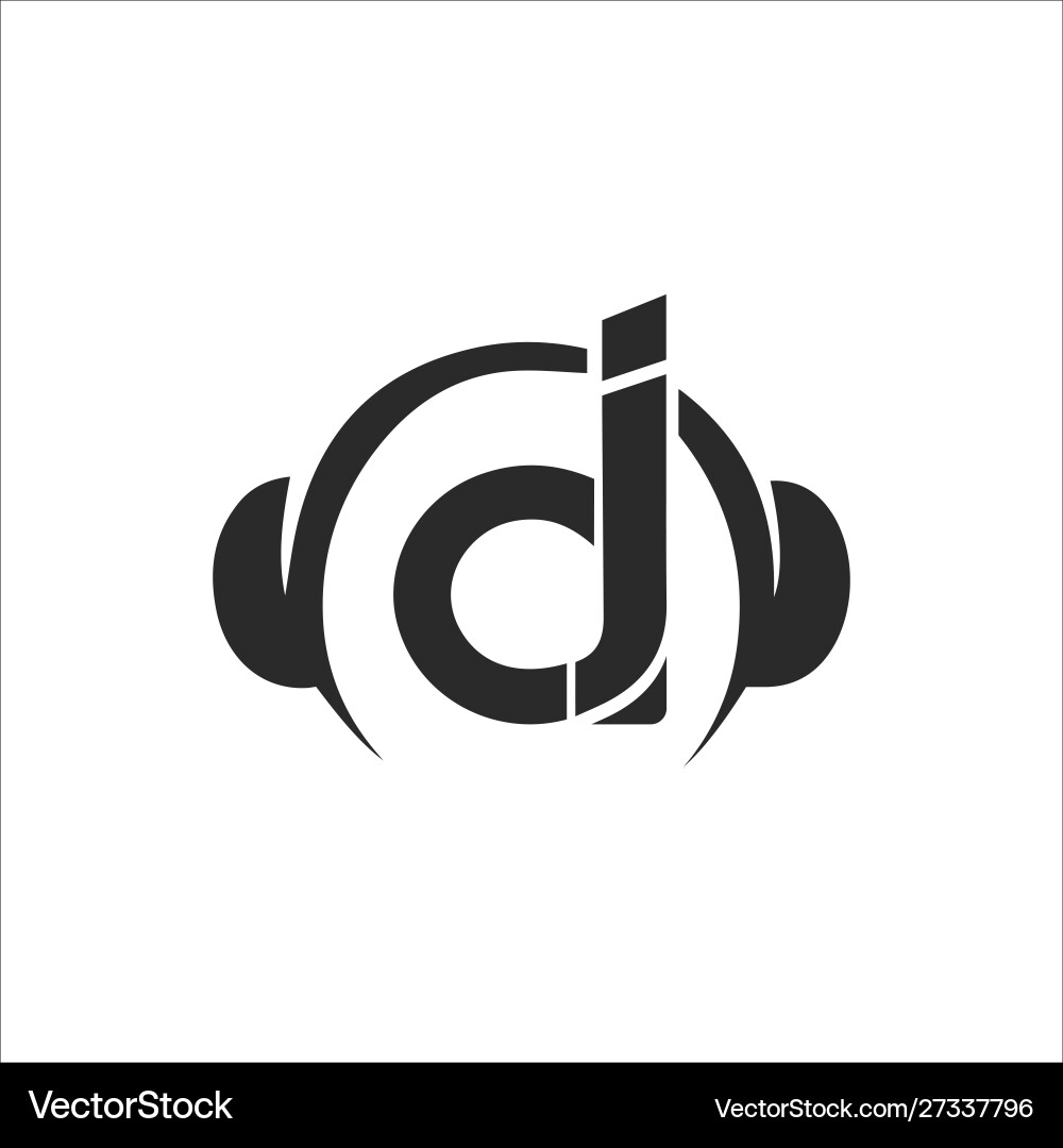 Letter logo jd dj design Royalty Free Vector Image