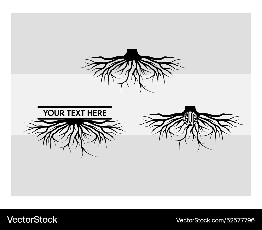 Root svg taproot tree roots clipart Royalty Free Vector