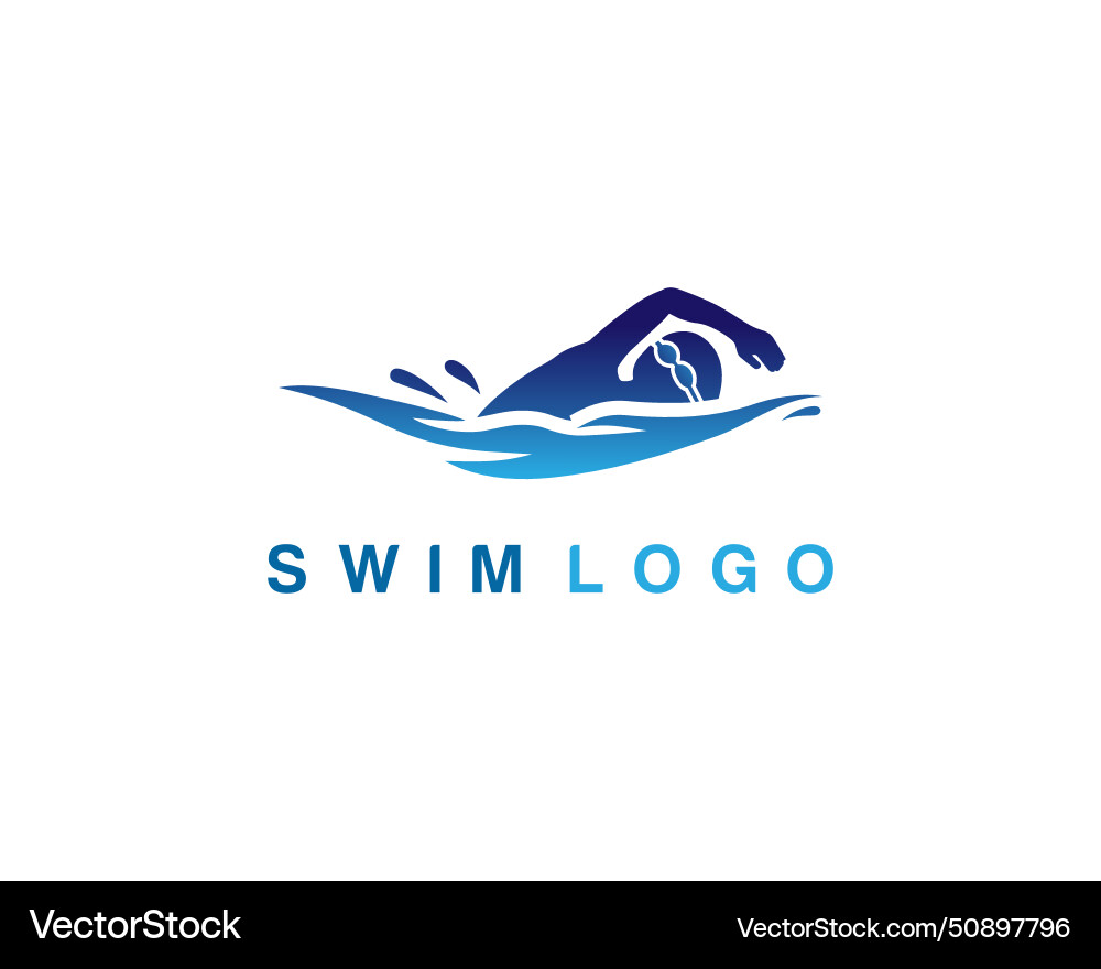 Swimming logo template Royalty Free Vector Image