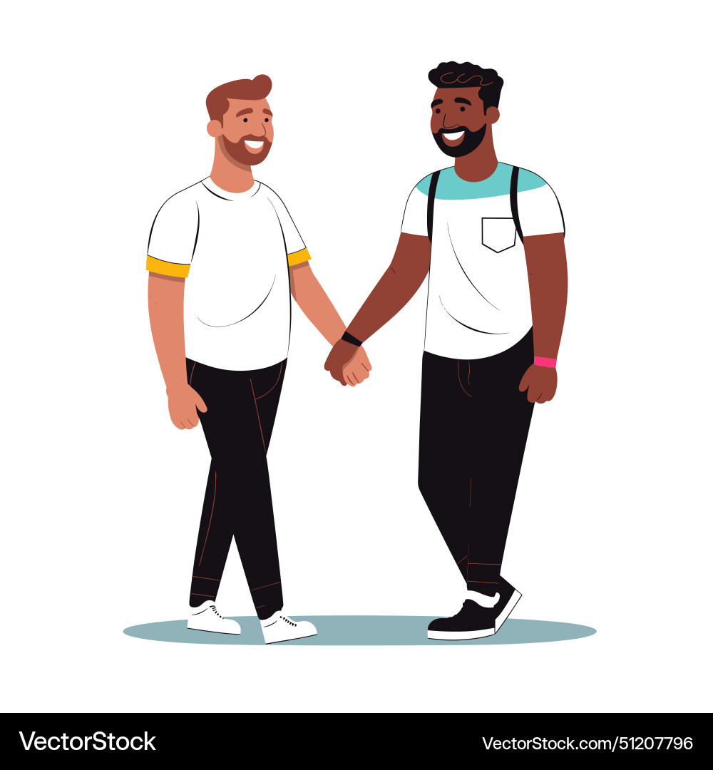 Two men handshake greeting friendship Royalty Free Vector