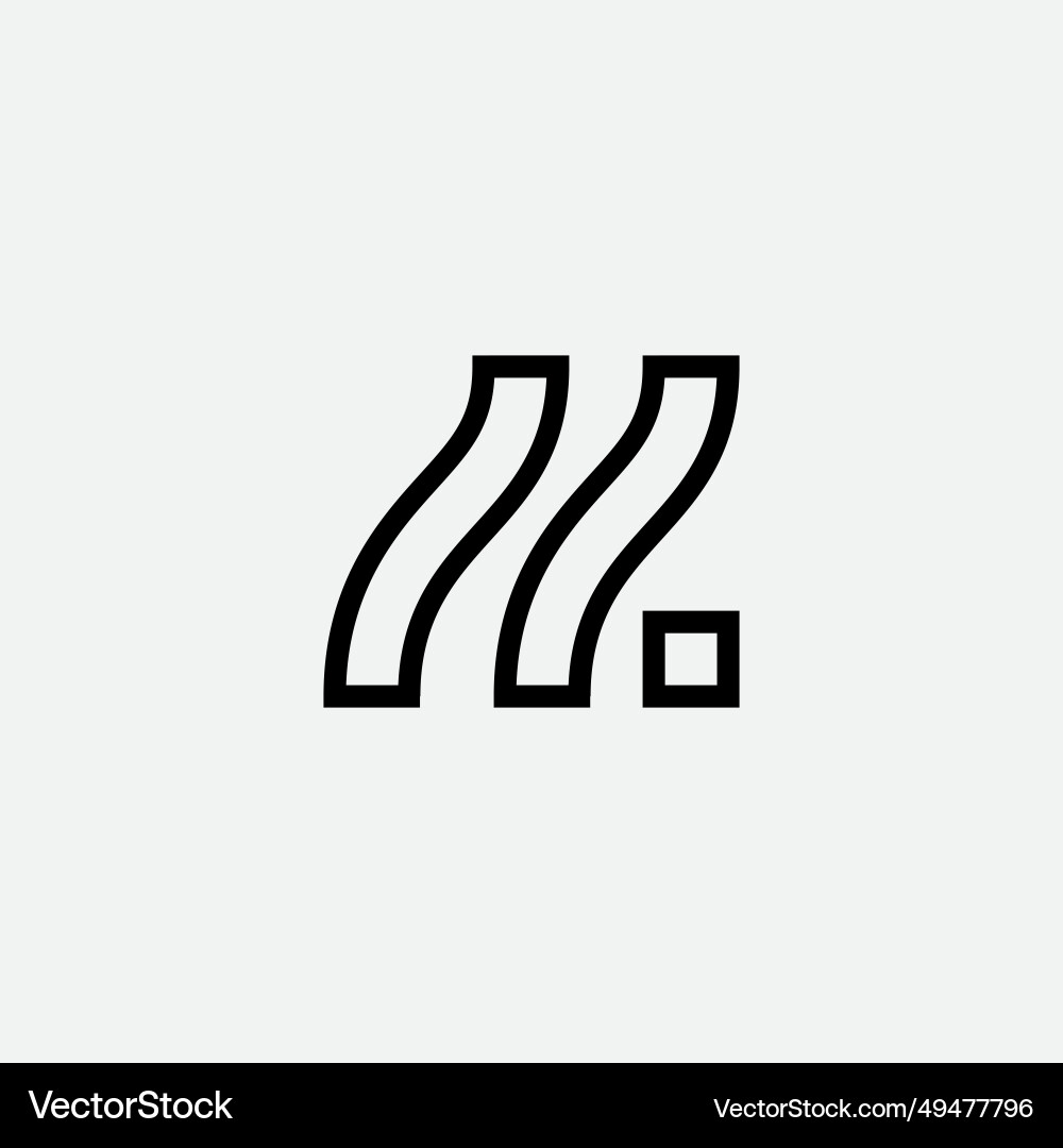 Unusual letter m logo Royalty Free Vector Image