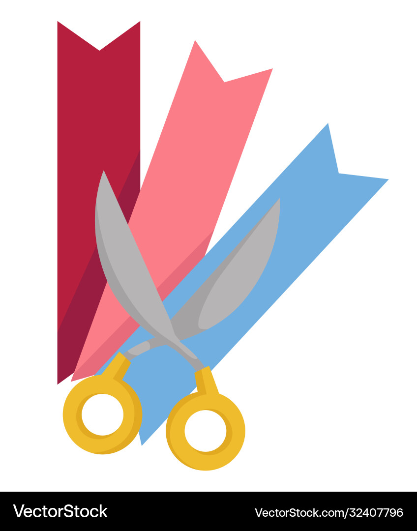 Workshop tools and materials paper stripes Vector Image