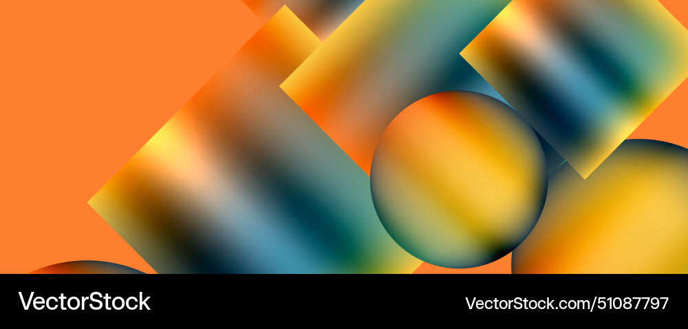 Blurred geometric shapes in electric blue Vector Image