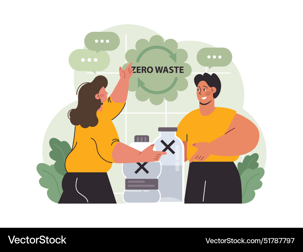 Conscious consumption character with eco-friendly Vector Image