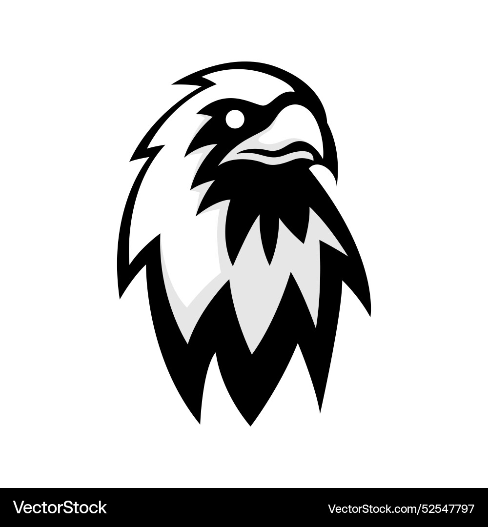 Eagle head logo design template Royalty Free Vector Image