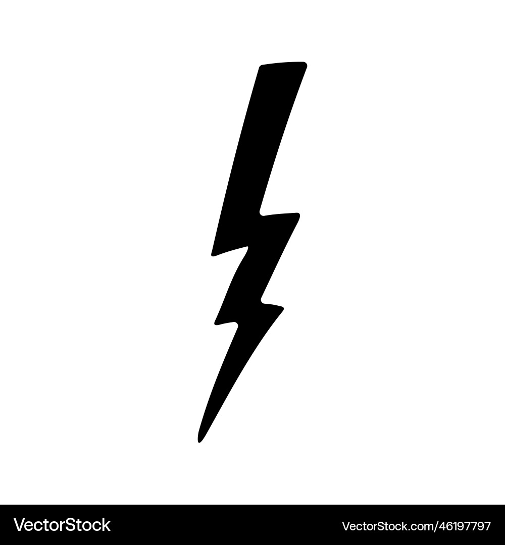 Hand drawn electric lightening element Royalty Free Vector