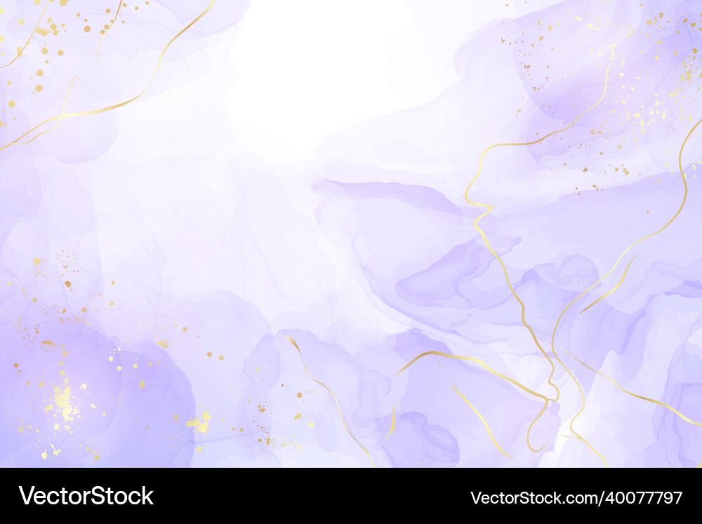 Purple lavender liquid watercolor background Vector Image