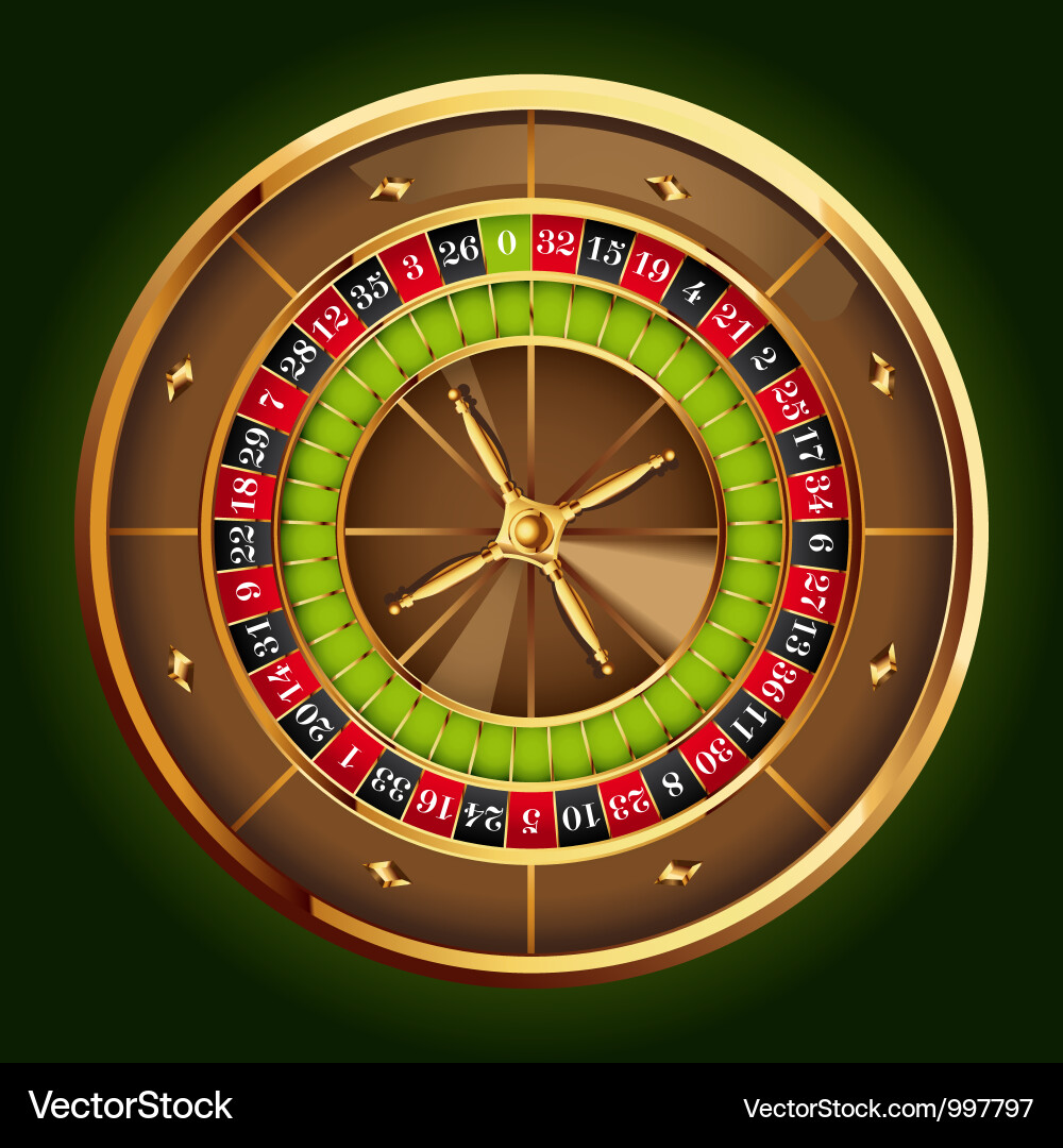 Roulette wheel Royalty Free Vector Image - VectorStock