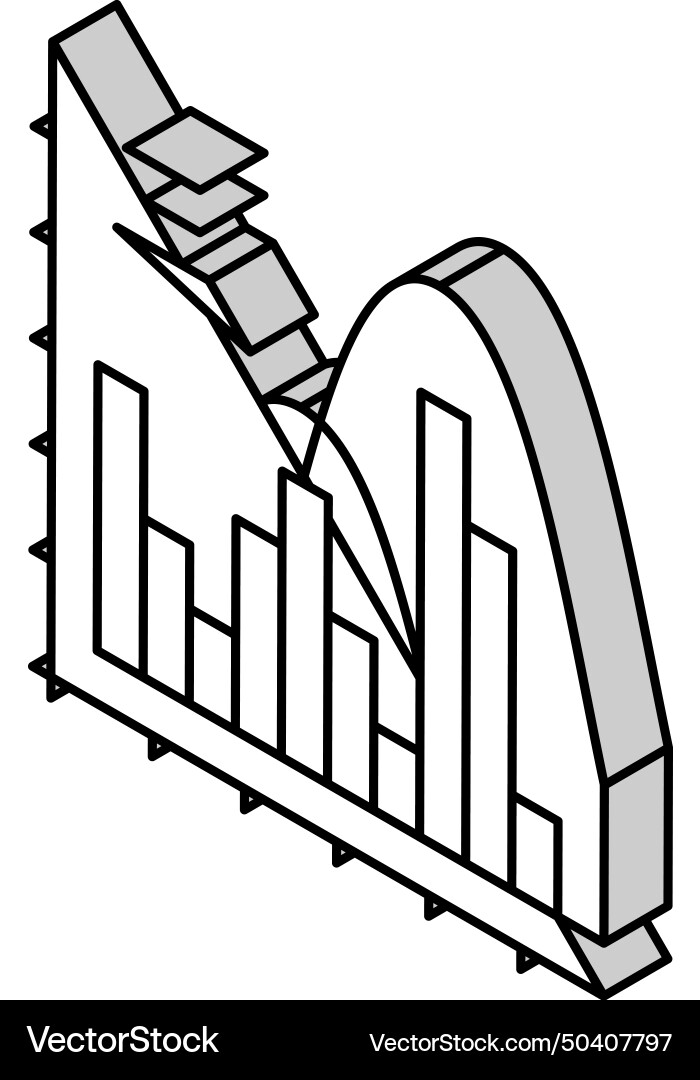 Statistics math science education isometric icon Vector Image