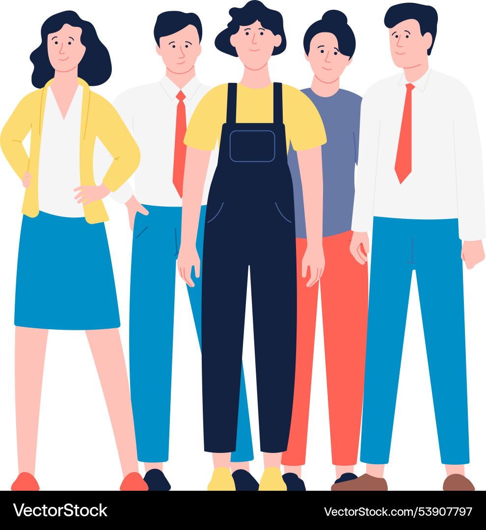 Work team corporate office people standing Vector Image