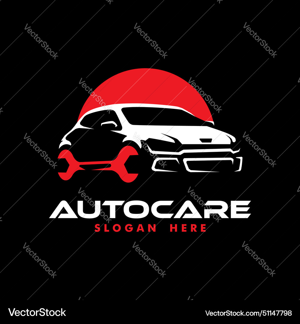 Automotive care logo design template Royalty Free Vector