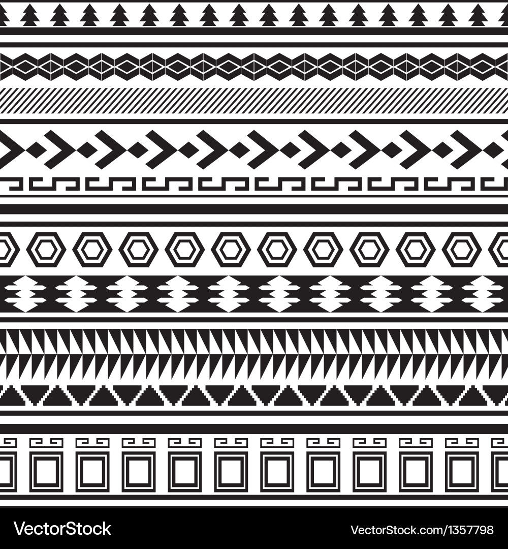 Geometric Tribal Pattern Royalty Free Vector Image