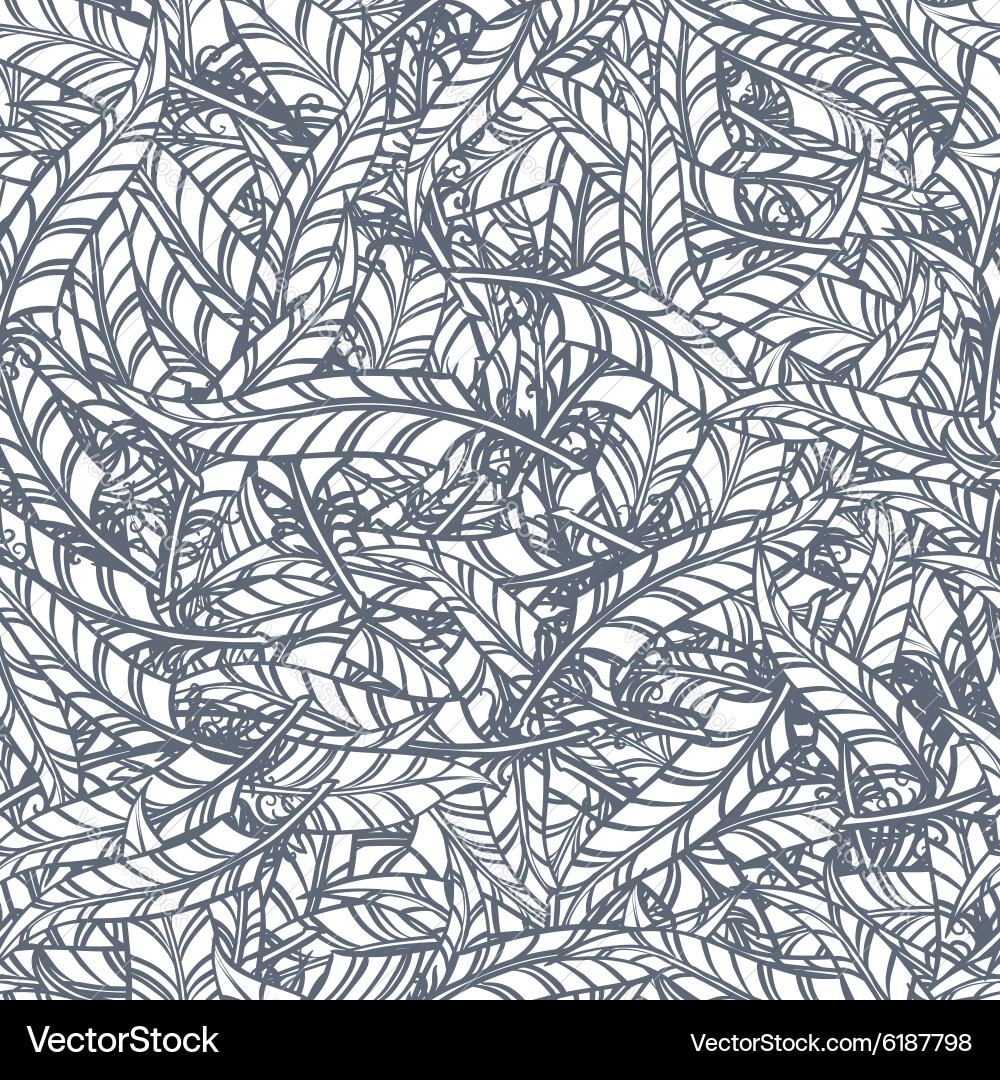 Seamless feather pattern Royalty Free Vector Image