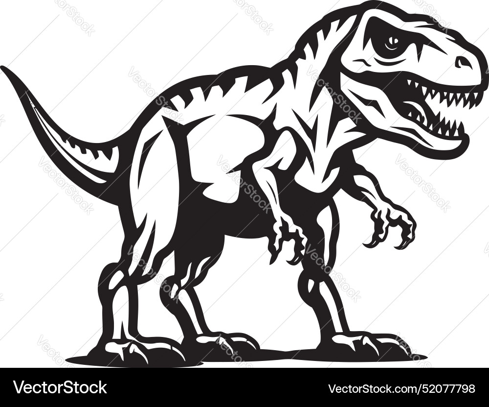 Tyrants triumph t rex skeleton graphic emblem Vector Image