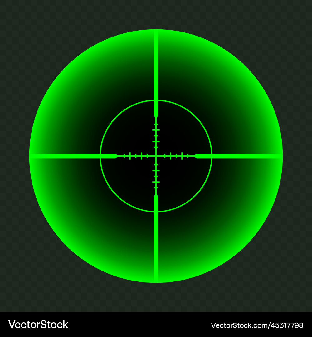 Weapon night sight sniper rifle optical scope Vector Image