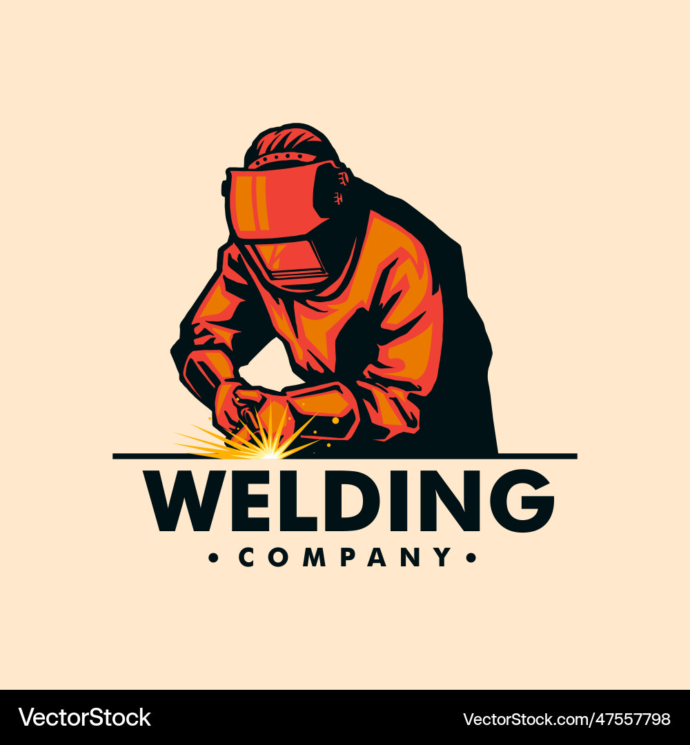 Welder Logo - Metal Fabrication Royalty Free Vector Image