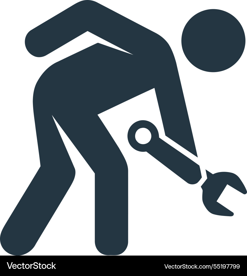 Person fixing object icon Royalty Free Vector Image