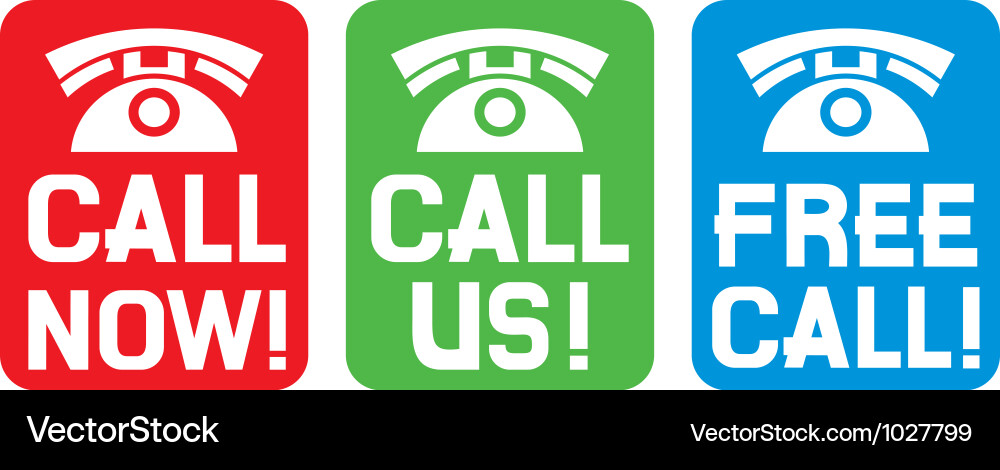 Phone Icons - Call Now Royalty Free Vector Image