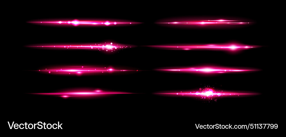 Pink light flare effect with magic lens sparkle Vector Image