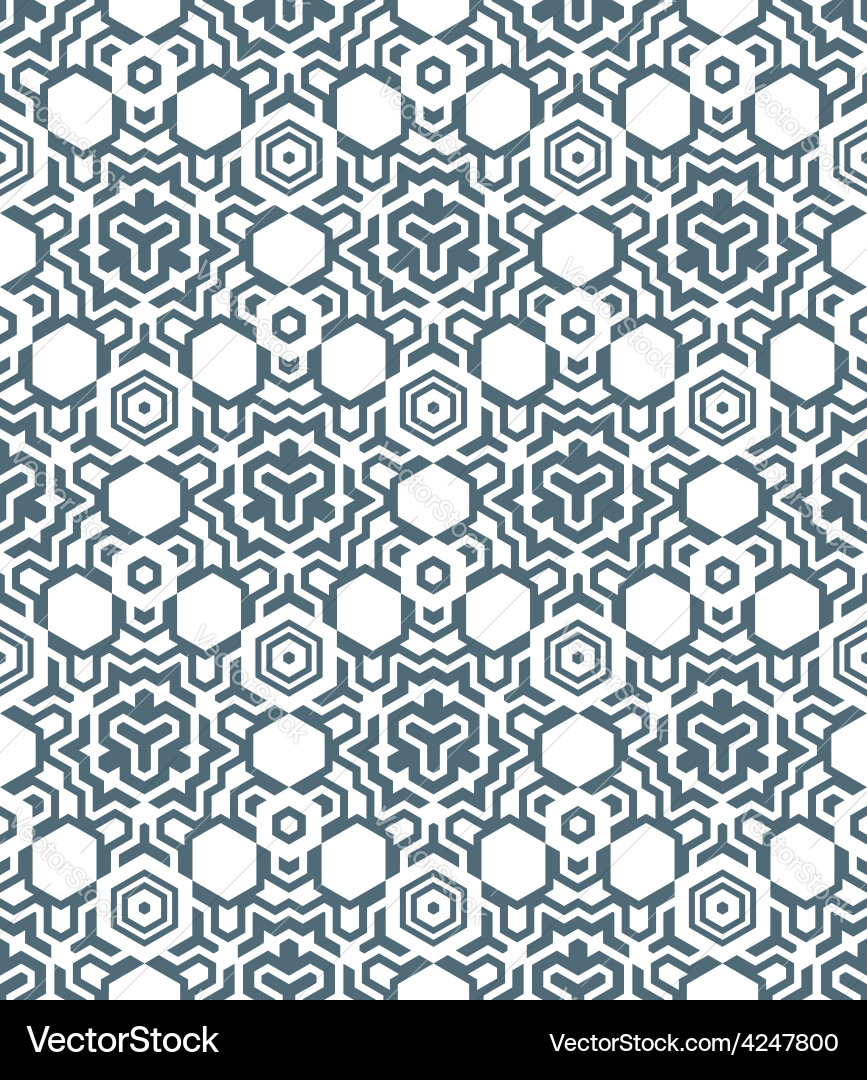 Abstract geometric monochrome seamless pattern Vector Image
