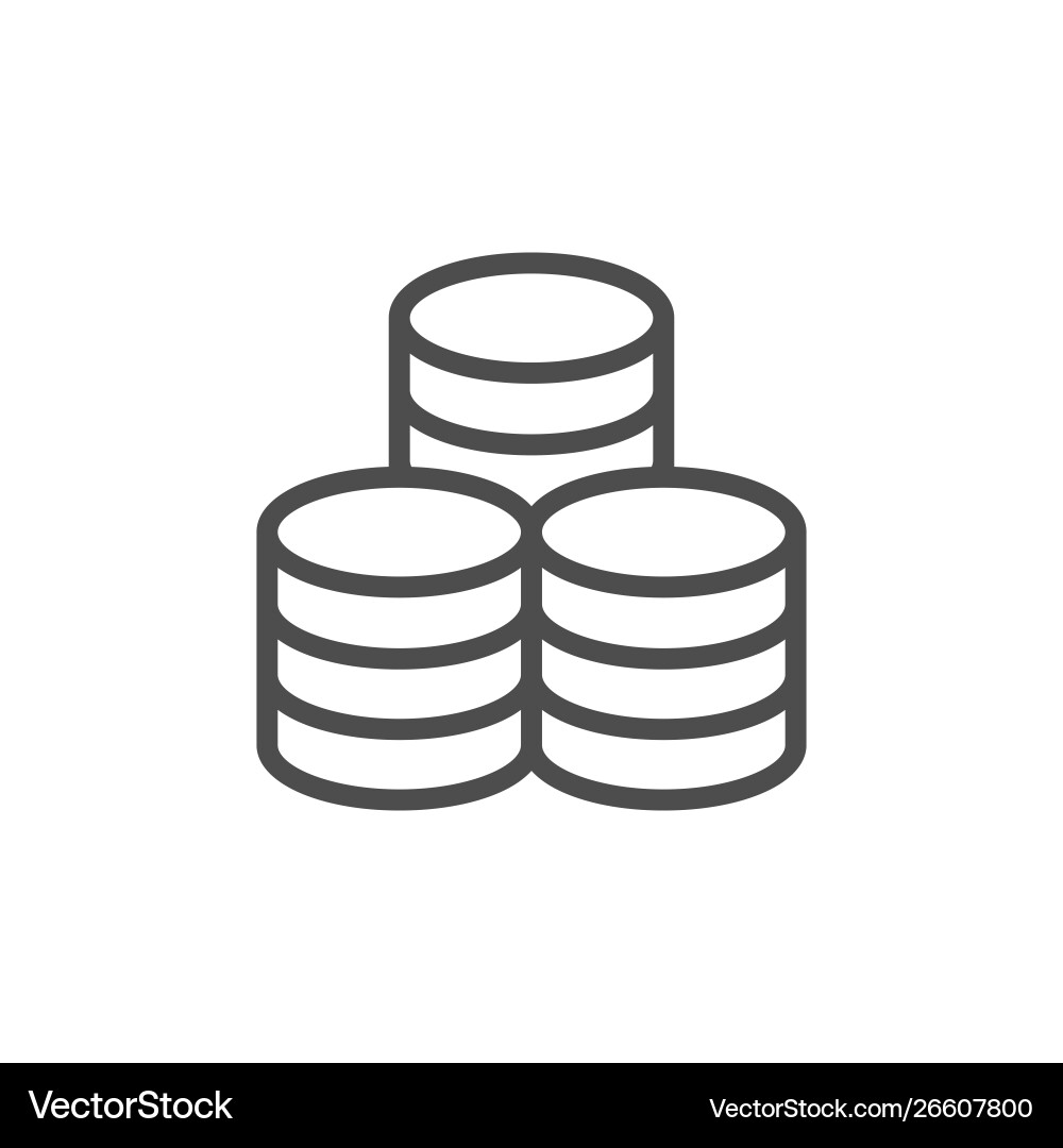 Coins icon and money concept Royalty Free Vector Image