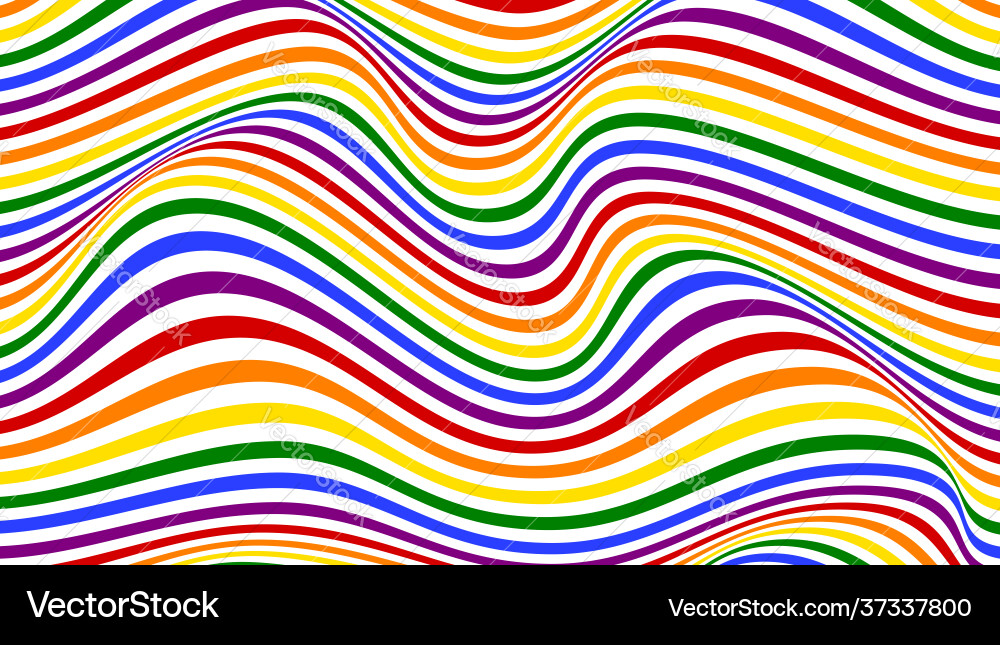 Colorful wavy lines pattern stripes Royalty Free Vector